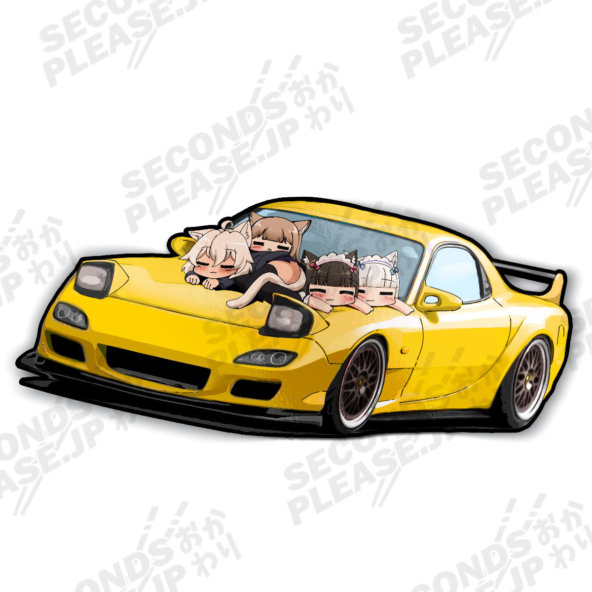 Rx7 Chibi Neko Kiss-Cut – Seconds Please!